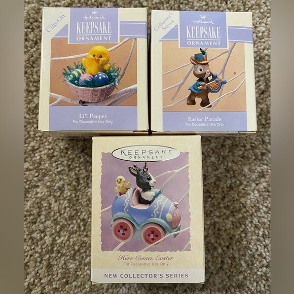 Hallmark | Holiday | Easter Hallmark Keepsake 3 Ornaments 993 94 Lil ...